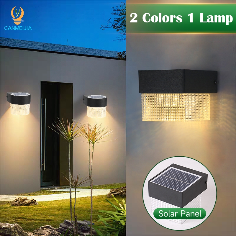 Solar 2 Colors Led Wall Light Outdoor Wall Lamp Waterproof Solar Street ...