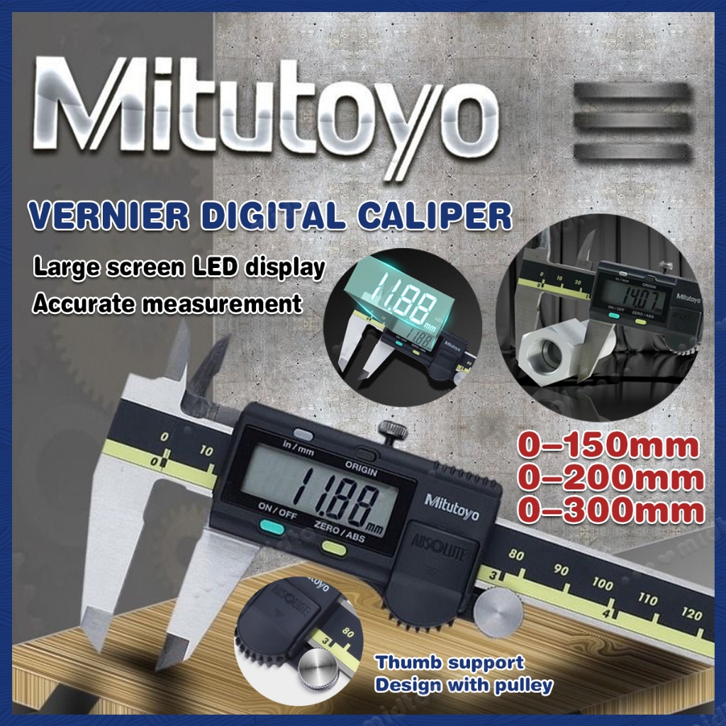 Mitutoyo CNC Caliper Digital Vernier Calipers LCD Electronic Measuring ...