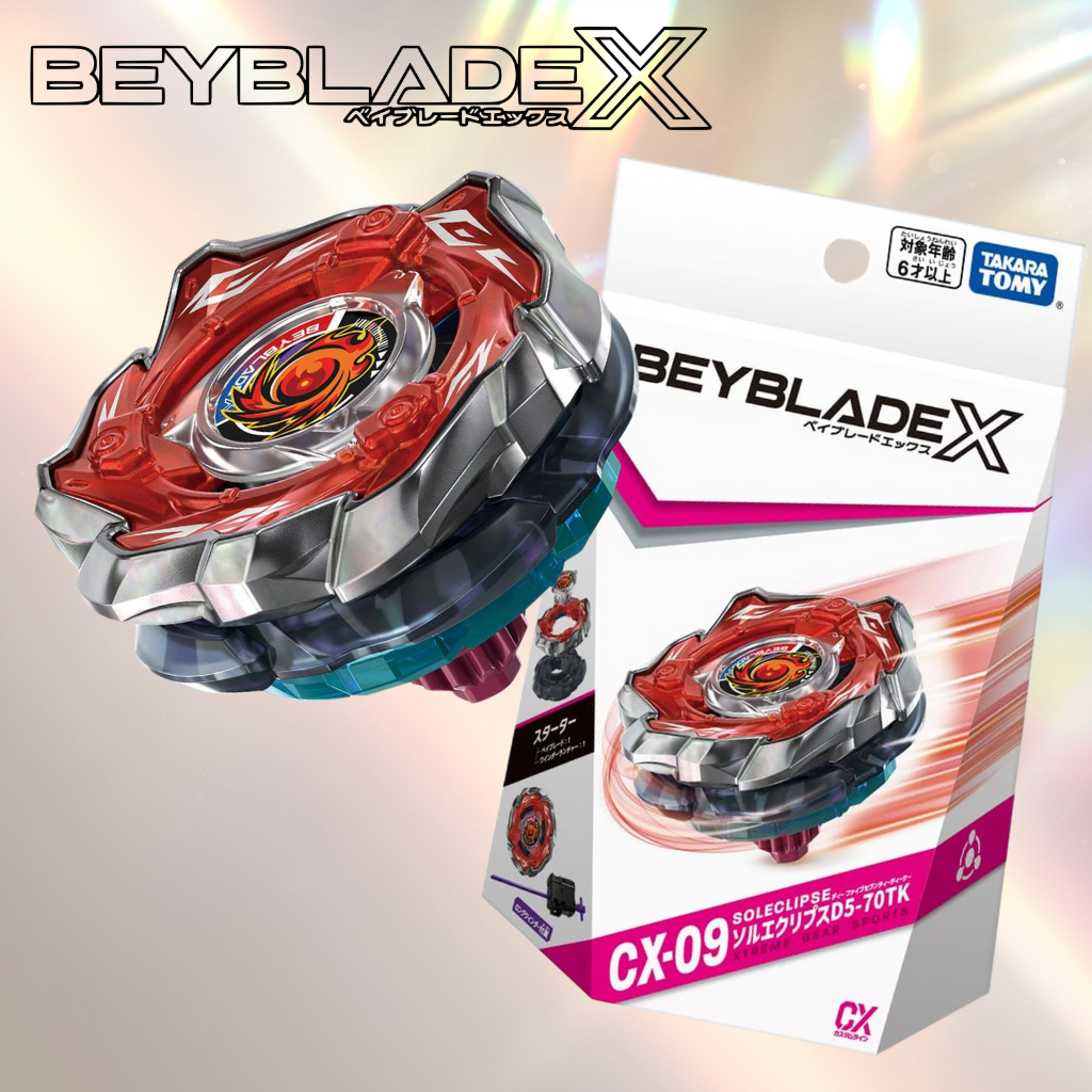 Beyblade X CX-09 Starter Sol Eclipse D5-70TK Takara Tomy Battle Spinning Top Toy | Shopee ...