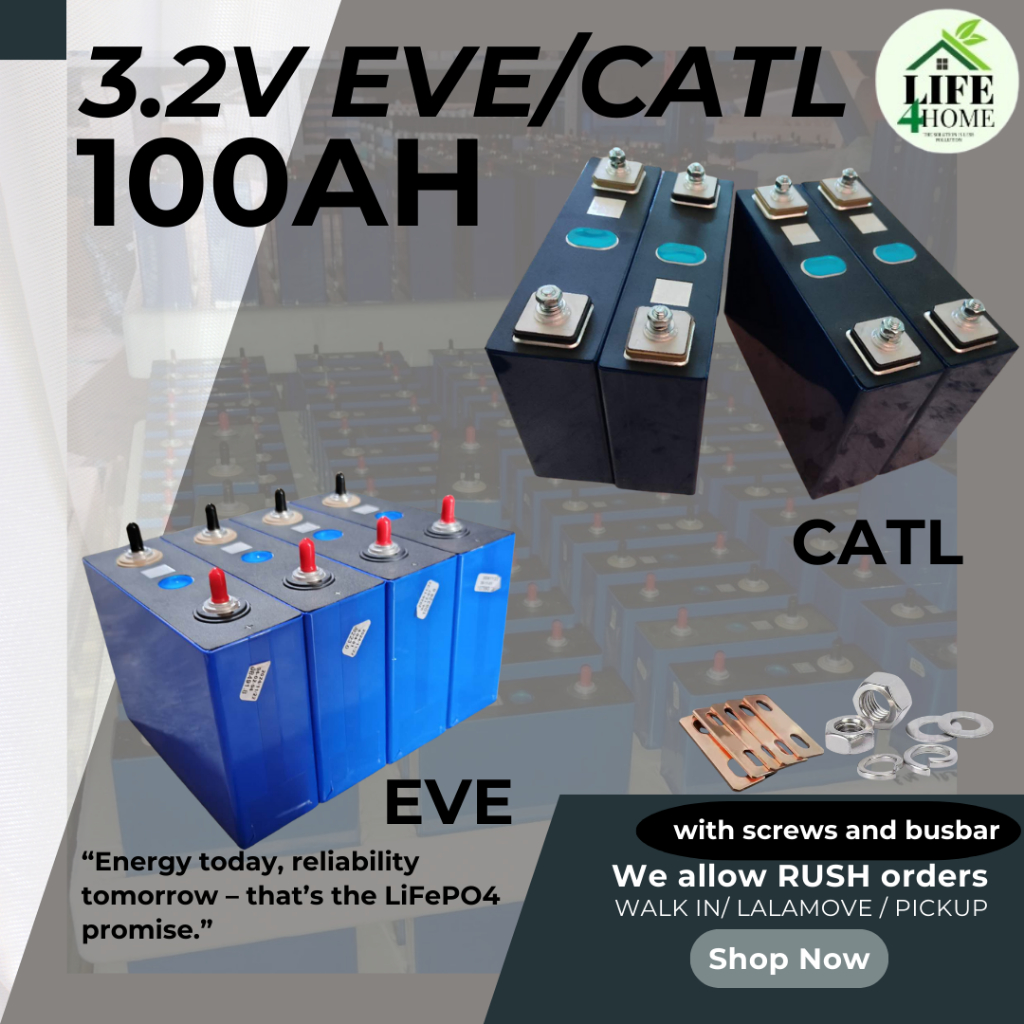 3.2V CATL 100ah / EVE 100AH Lifepo4 Battery Prismatic Rechargeable ...