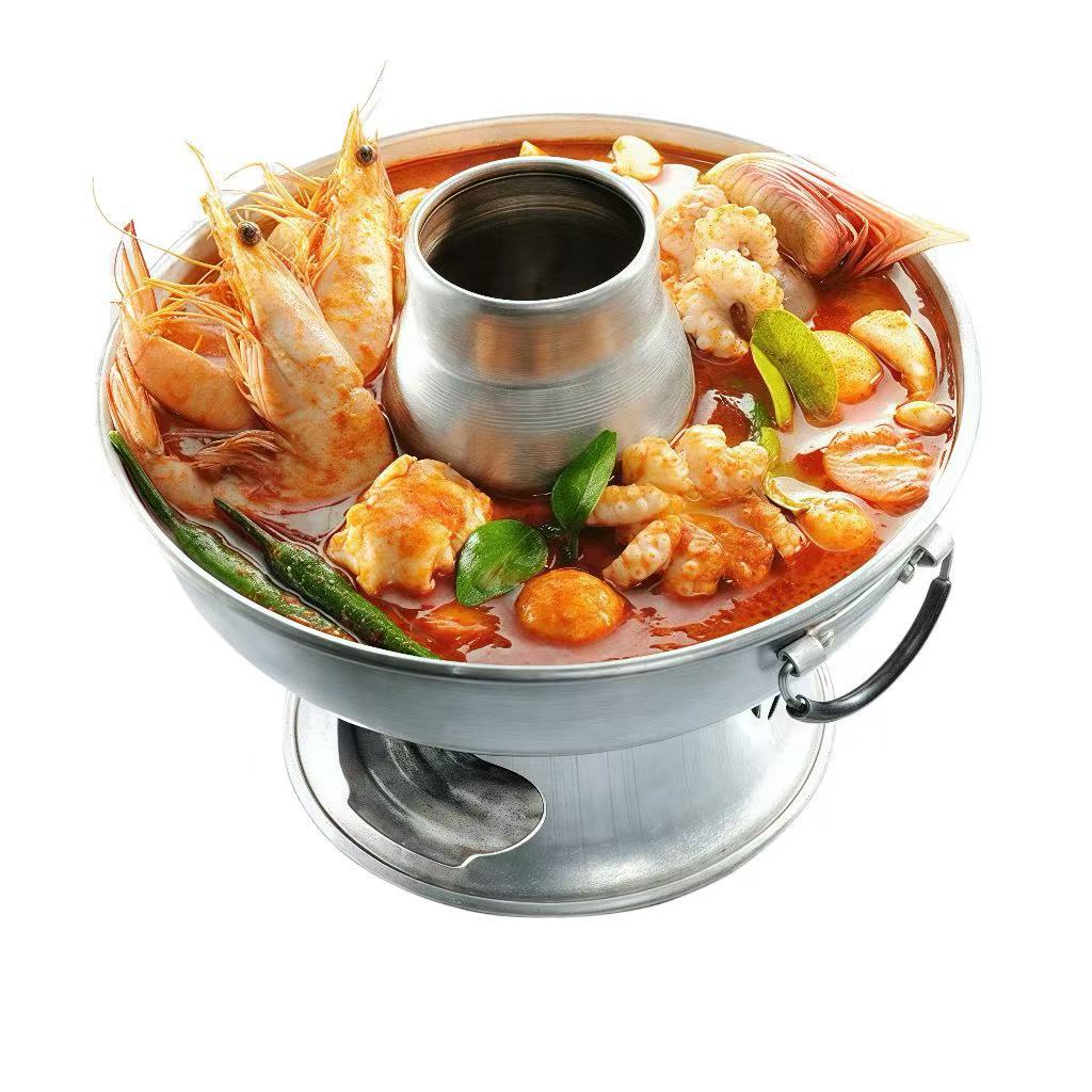 Thai Aluminium Tomyam Pot Shabu Hot Pot Steamboat Soup Bowl Periuk Tom ...