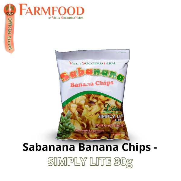 Villa Socorro Farm Sabanana Banana Chips Simply Lite 30 grams | Shopee ...