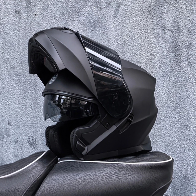 ICC Standard Motorcycle Modular Helmet Dual Lens Flip Up Racing Helmet ...
