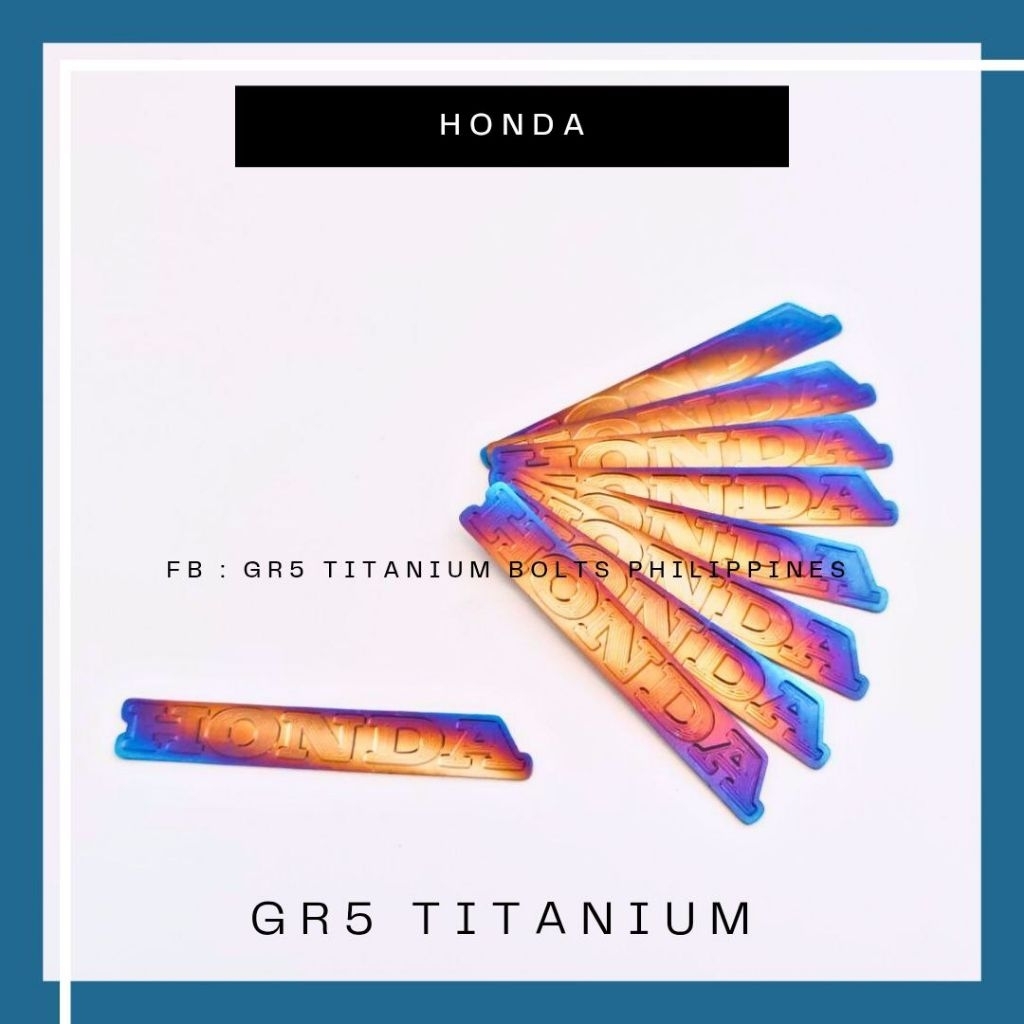 gr5 titanium HONDA EMBLEM AND ACCESSORIES per piece | Shopee Philippines