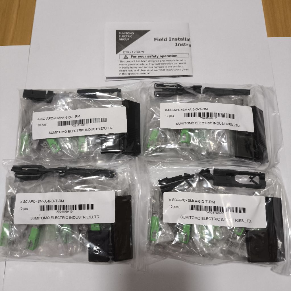 Original Sumitomo SC/APC Green Connector Fiber Optic Fast Field ...