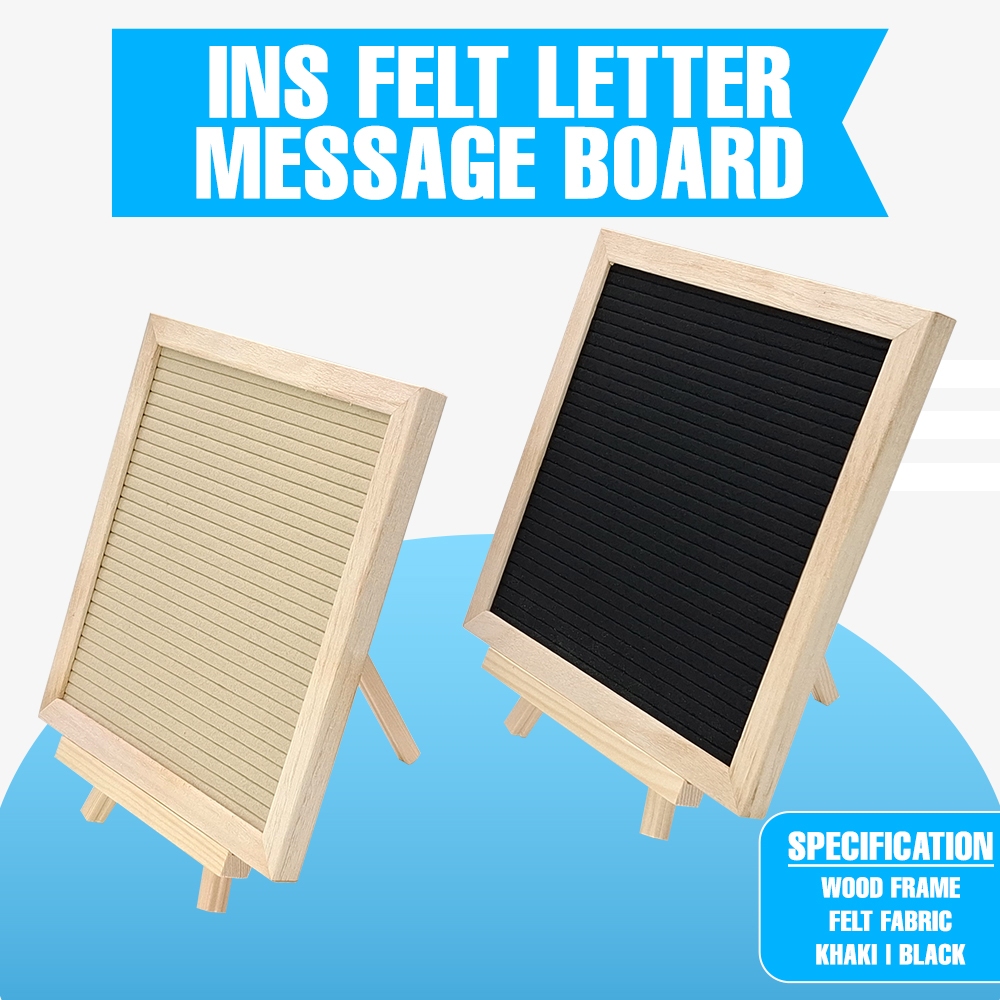 Felt Letter Board Changeable Wooden Message Board Sign 10x10 inches ...