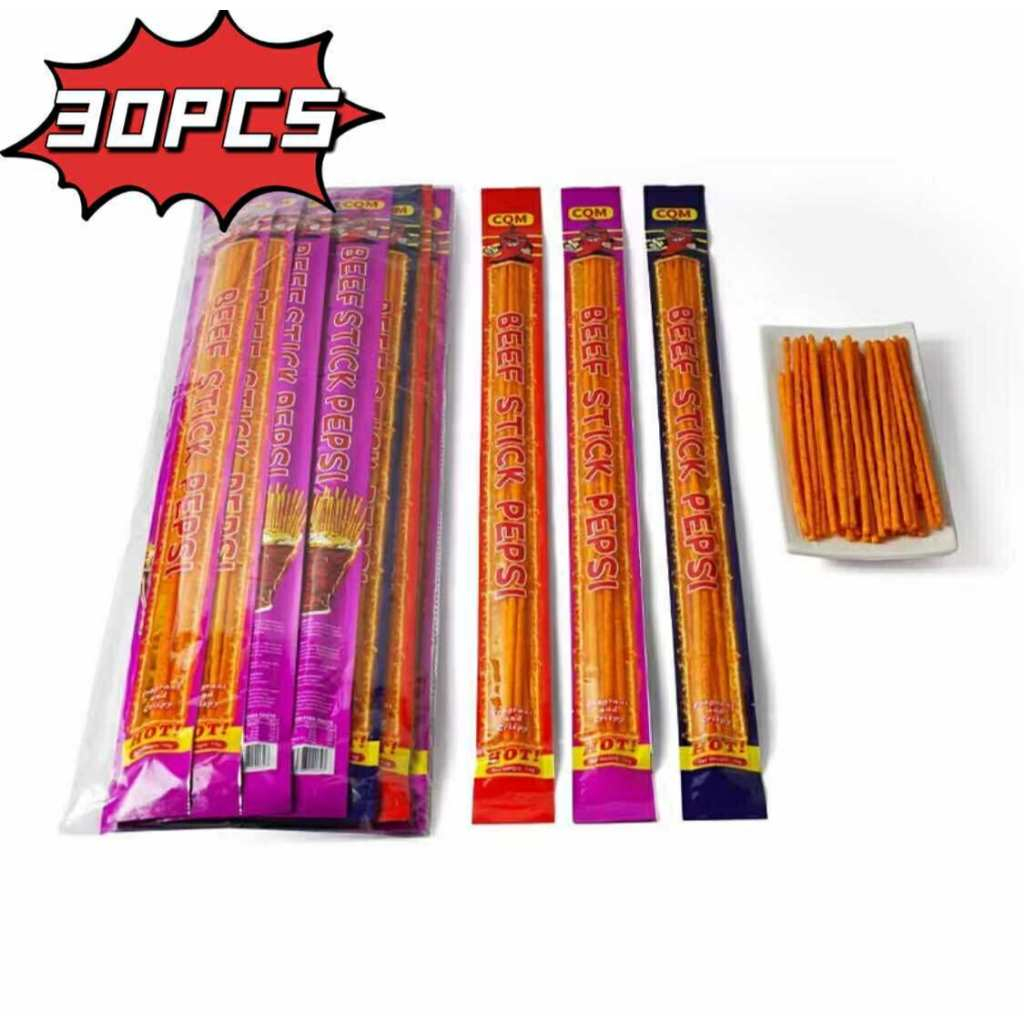 30PCS/1PACK CQM BEEF STICK PEPSI Fragrant And Crispy Hot Spicy | Shopee ...