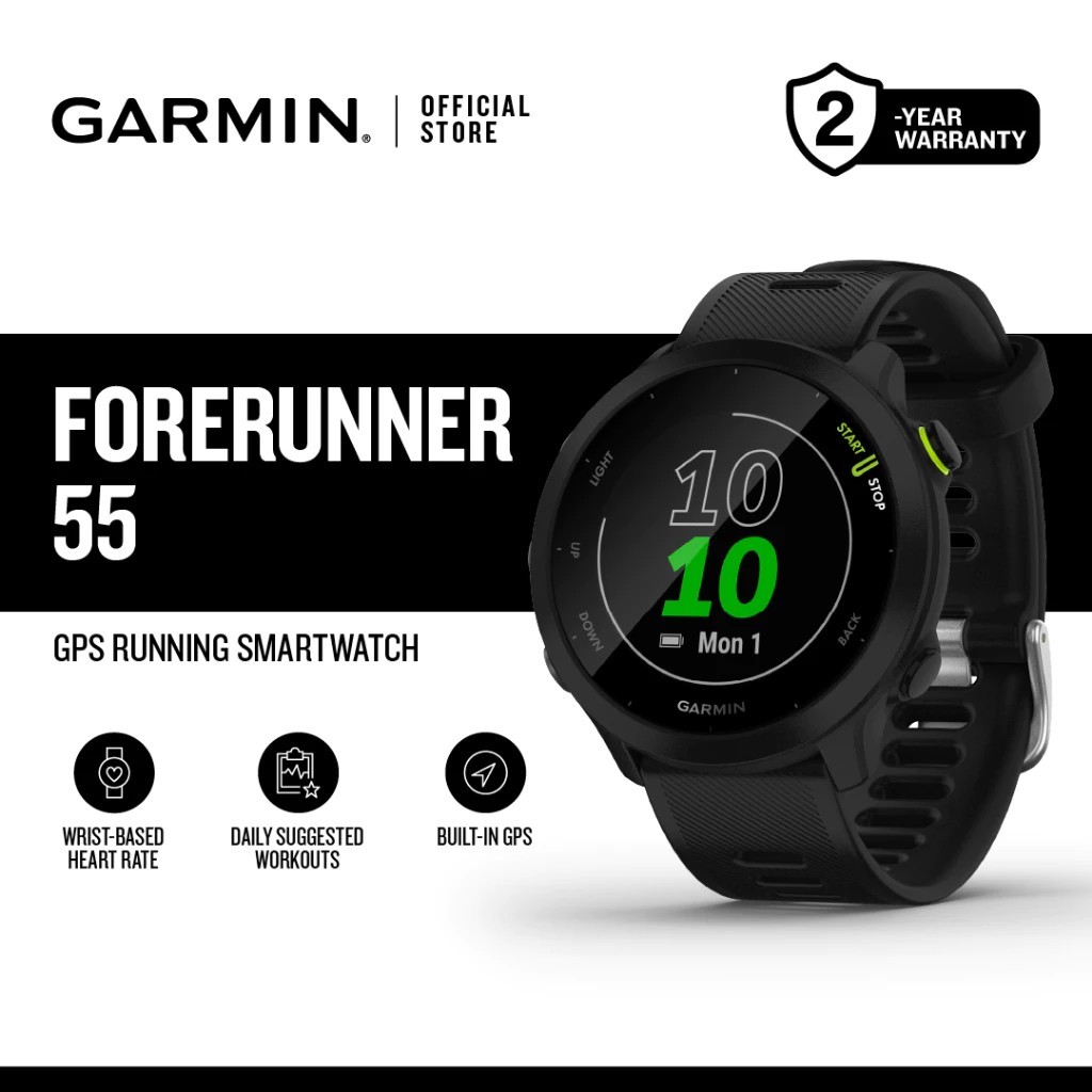 Garmin Forerunner 55 Running GPS Smartwatch Black | Shopee Philippines
