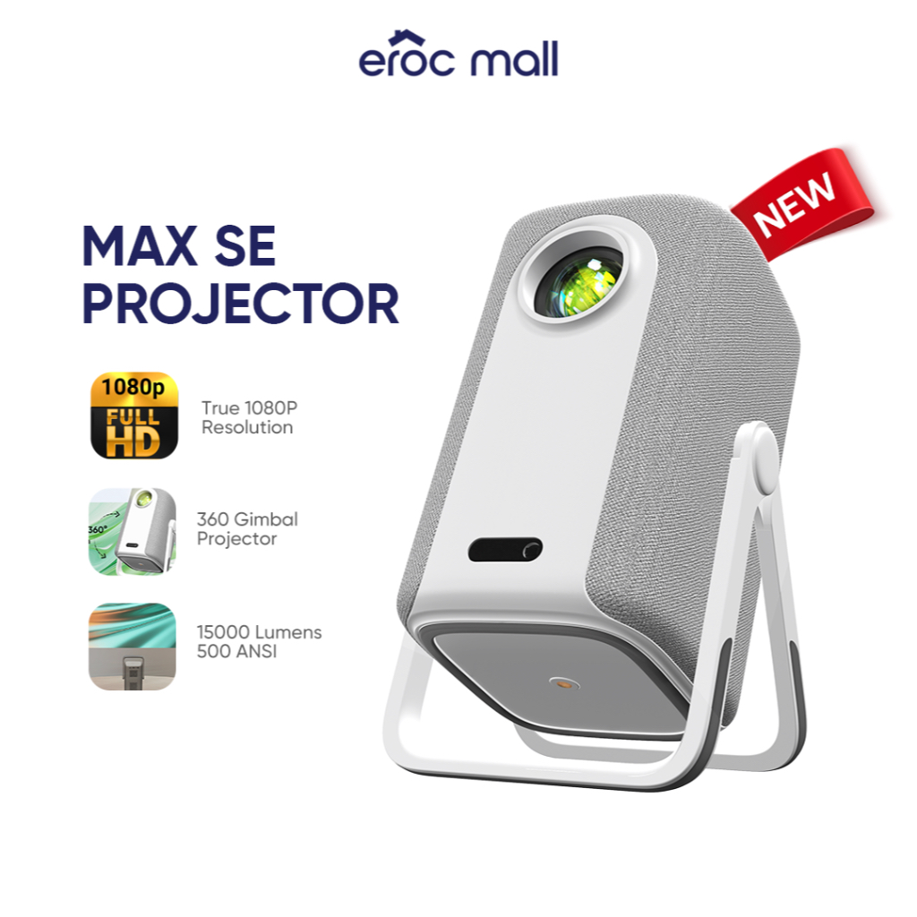 Eroc Max SE Gimbal Projector Auto Focus 1080P Full HD 15000 Lumens ...