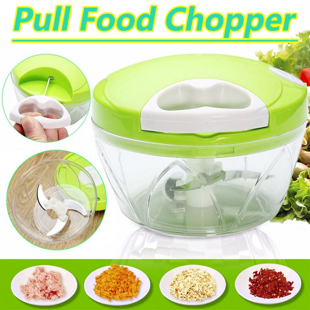 Manual Easy Spin Cutter Speedy Food chopper Garlic Onion Vegetable ...