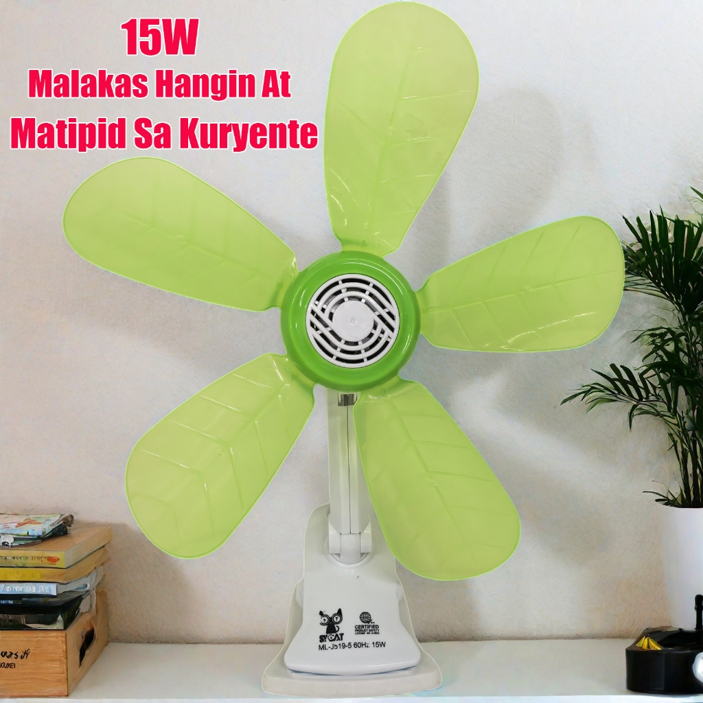 SYCAT Home Electric Fan W/ Clip, Clover Fan Anti-Heat Portable Clip ...
