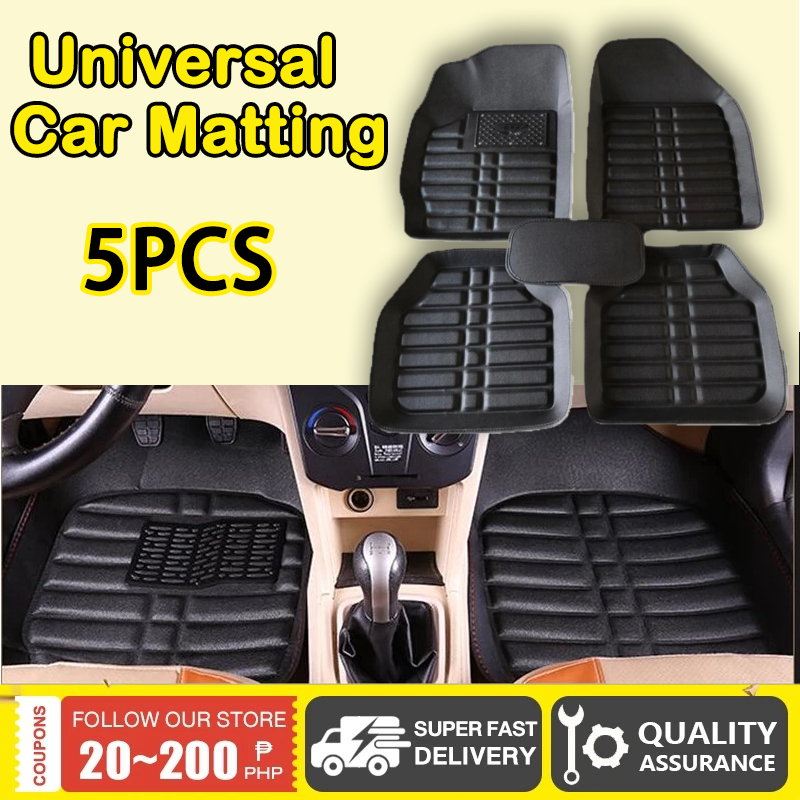 5 pcs/ set universal car floor matting Waterproof car auto floor mats ...