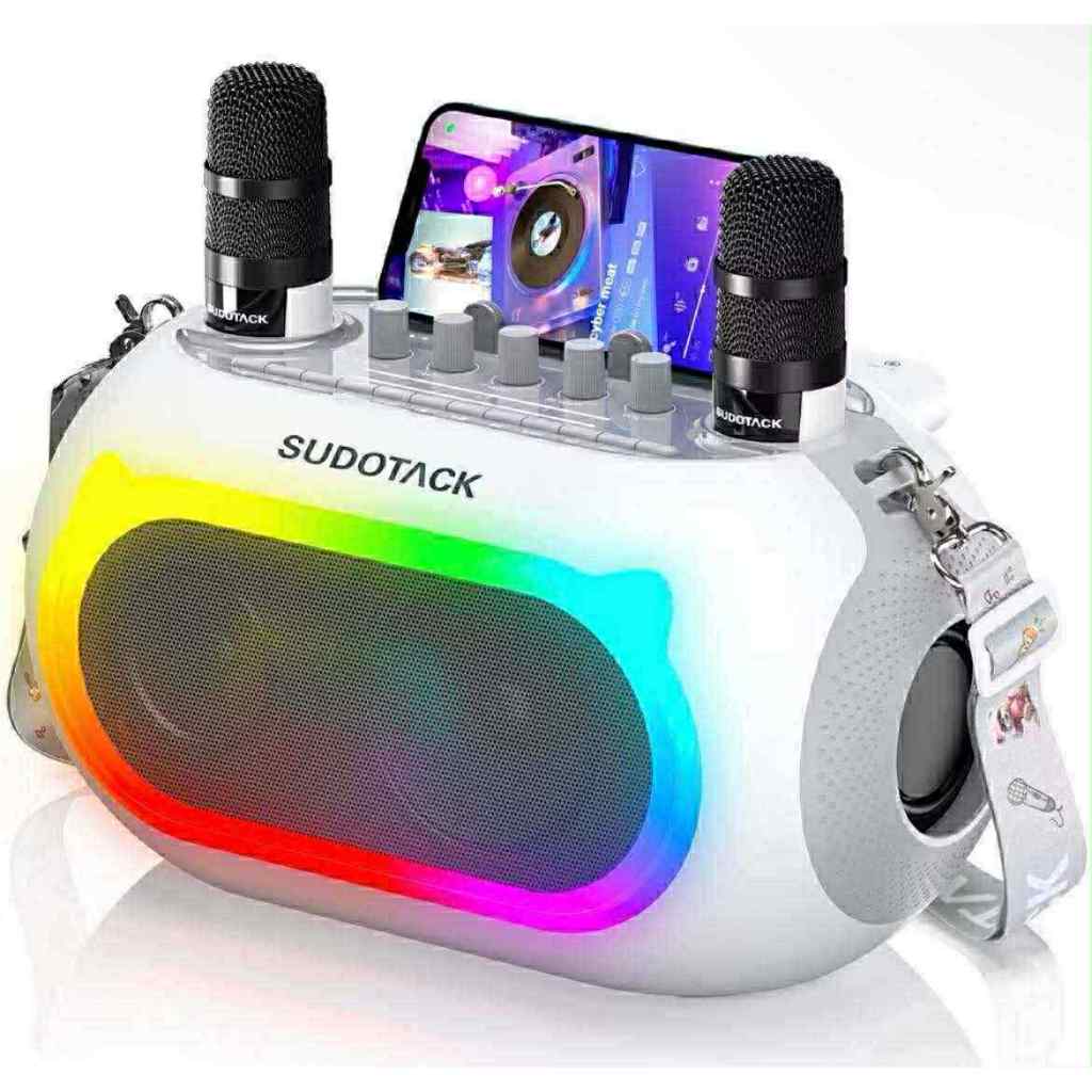 PERFECT KM300 Karaoke Set with Bluetooth Speaker and 2 Wireless ...