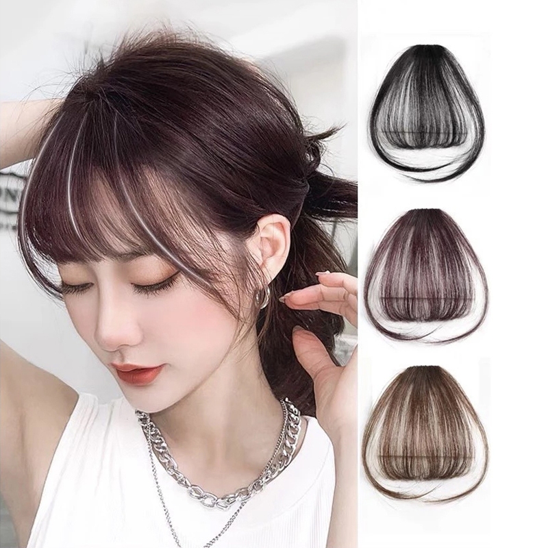 Korean Girls Bangs Wig Thin Air Bangs Clip In Hair Extension Air Bang ...