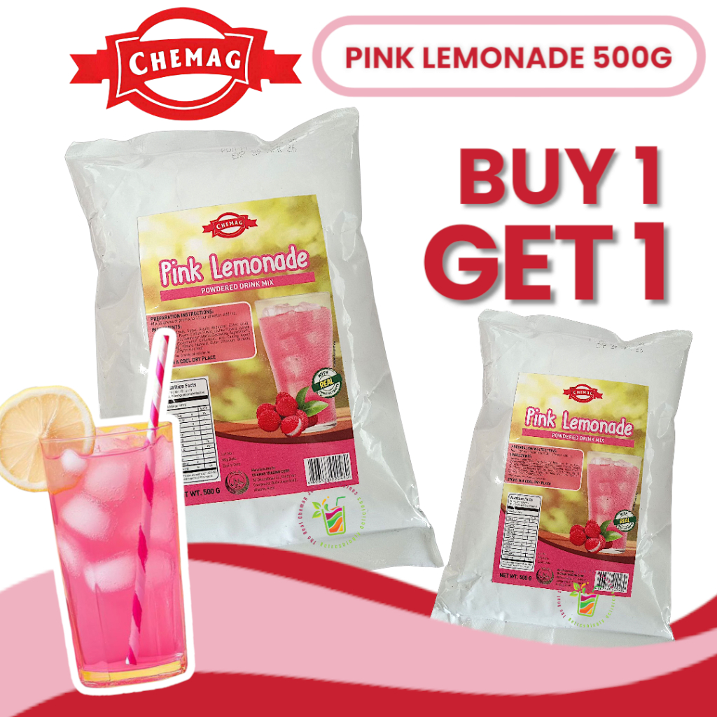 BUY 1 GET 1! Powdered Juice Pink Lemonade 500g | Shopee Philippines