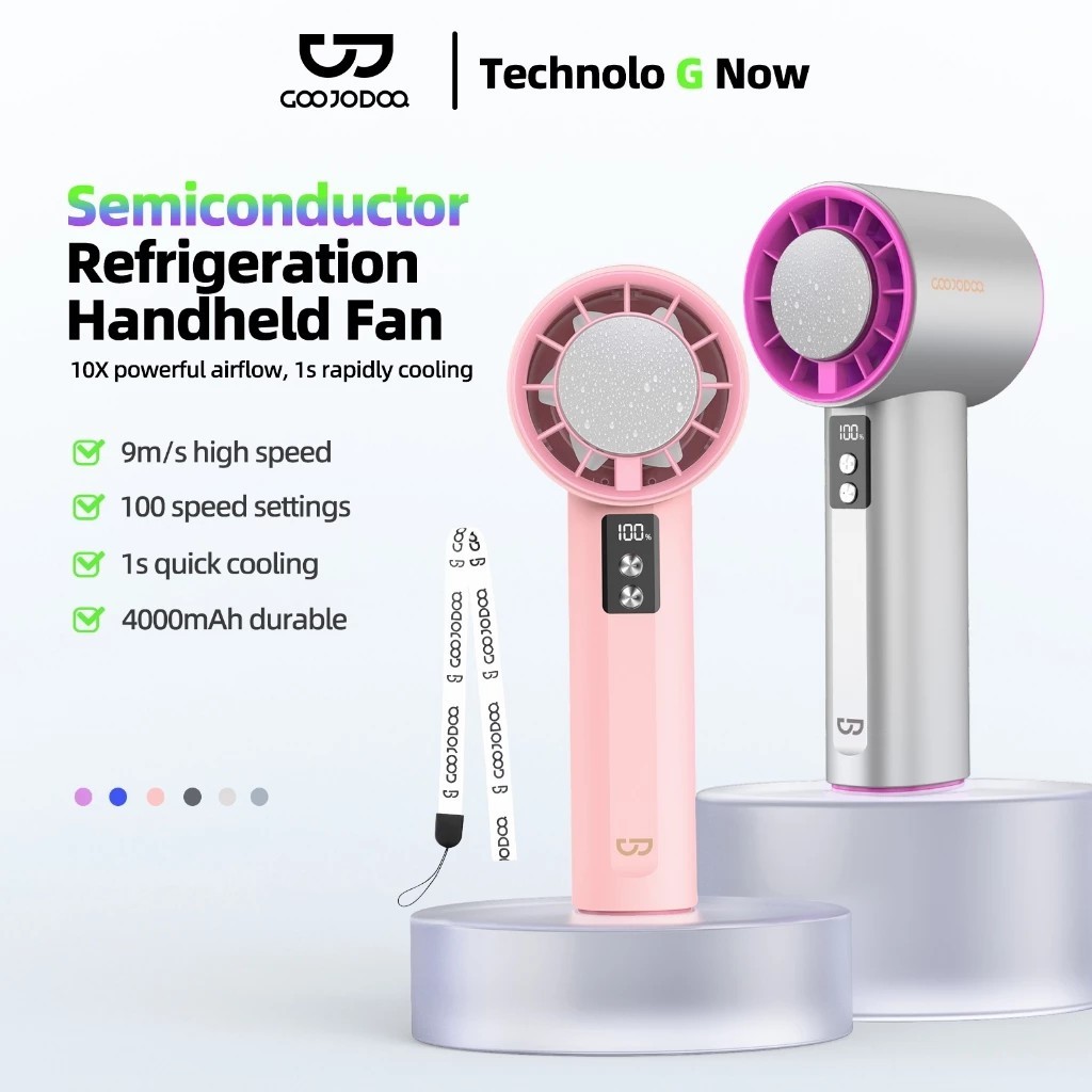GOOJODOQ Refrigerator Mini Fan Rechargeable Turbo Jet 4000 mAh Electric ...