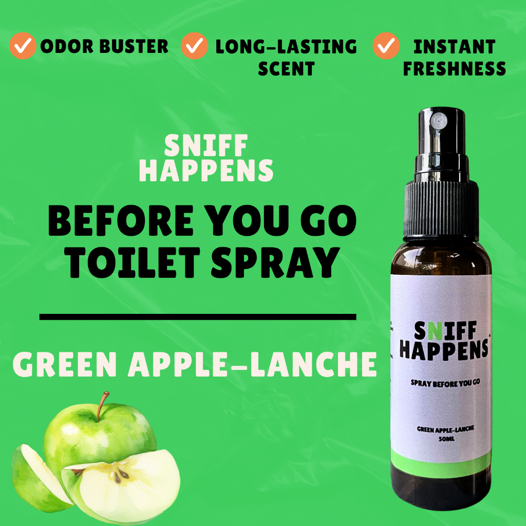 Sniff Happens Green Apple-lanche Spray Before You Go | Toilet Spray ...