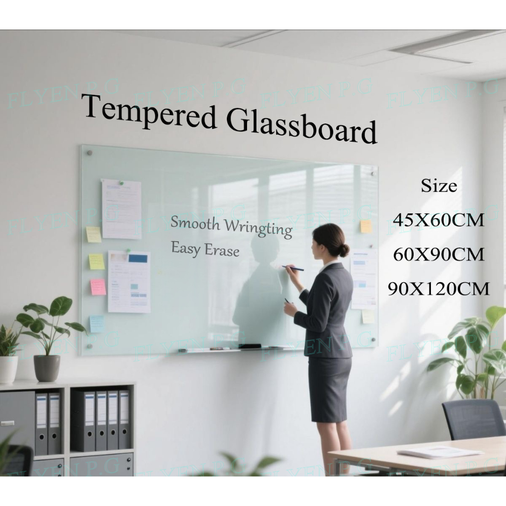 Tempered Glass Writing Board Magnetic Erasable Writing Board for Home ...