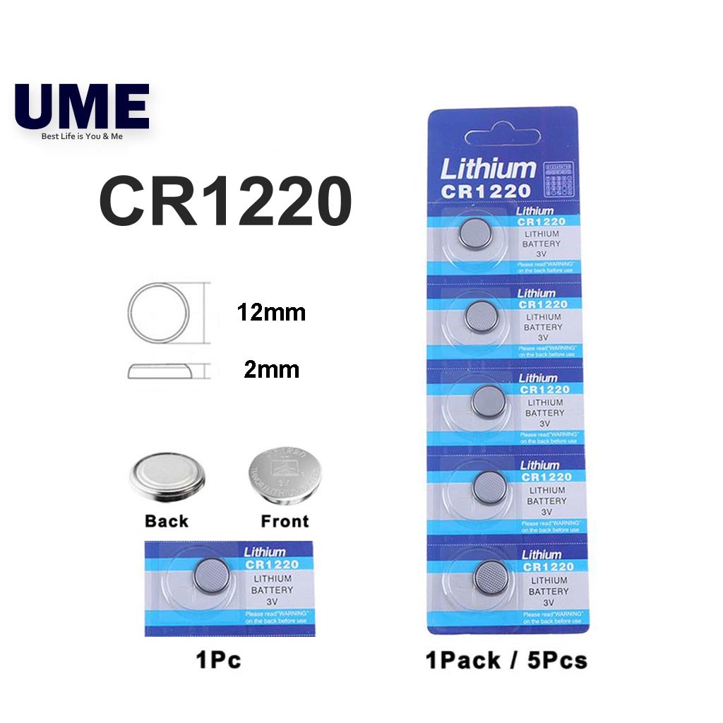 3v CR1220 Lithium Button Cell Battery For Toys Watch and Calculator ...