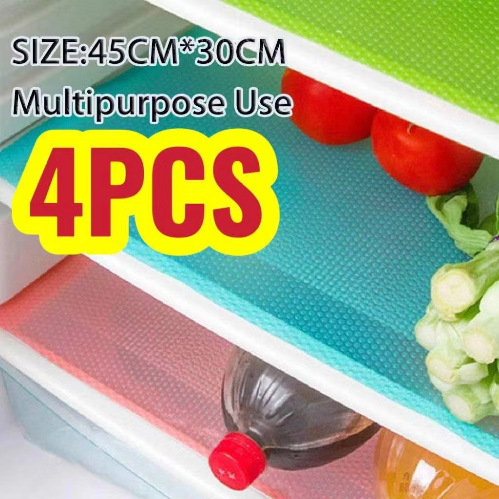 Refrigerator Mat 4PCS EVA Waterproof Refrigerator Liner Mat Washable ...
