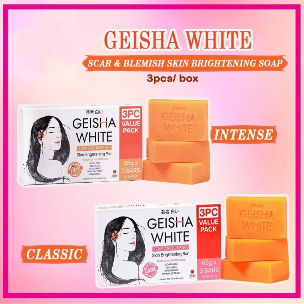 Geisha White Intense Exfoliating Kojic Bar Intense & Classic Whitening ...