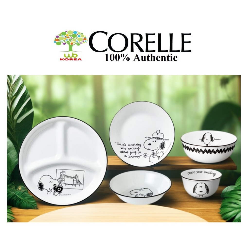 CORELLE Coordinates X Peanuts Plate Snoopy & Charlie | Shopee Philippines