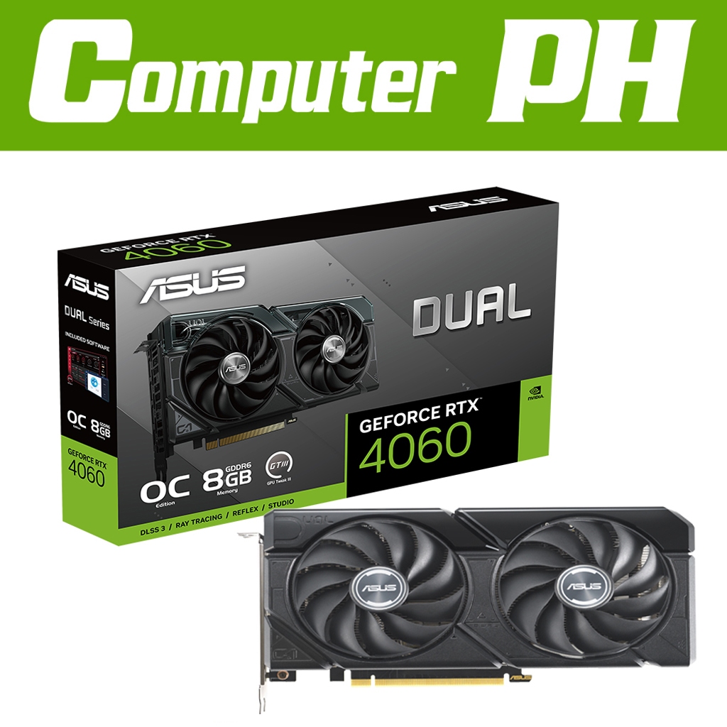 ASUS DUAL GEFORCE RTX4060 V2 OC EDITION 8GB GDDR6 Graphics Card ...