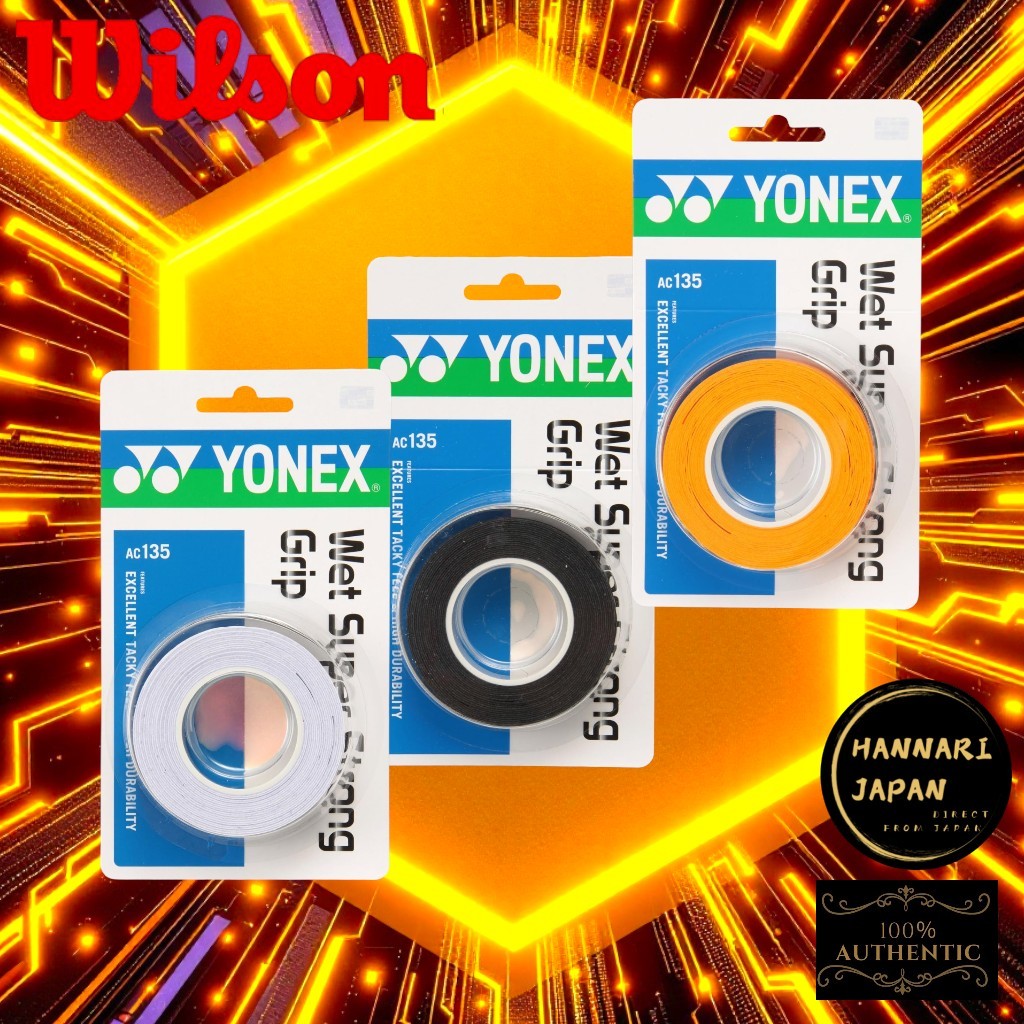 YONEX Wet Super Strong Grip (3-Pack) AC135 - Assorted Colors | Shopee Philippines