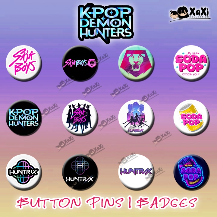 32mm Kpop Demon Hunters Logos Button Pins Badges | Shopee Philippines