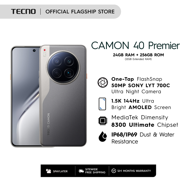 [NEW] TECNO Camon 40 Premier 5G 24 (12+12) +256|MTK 8350|SONY 50MP ...