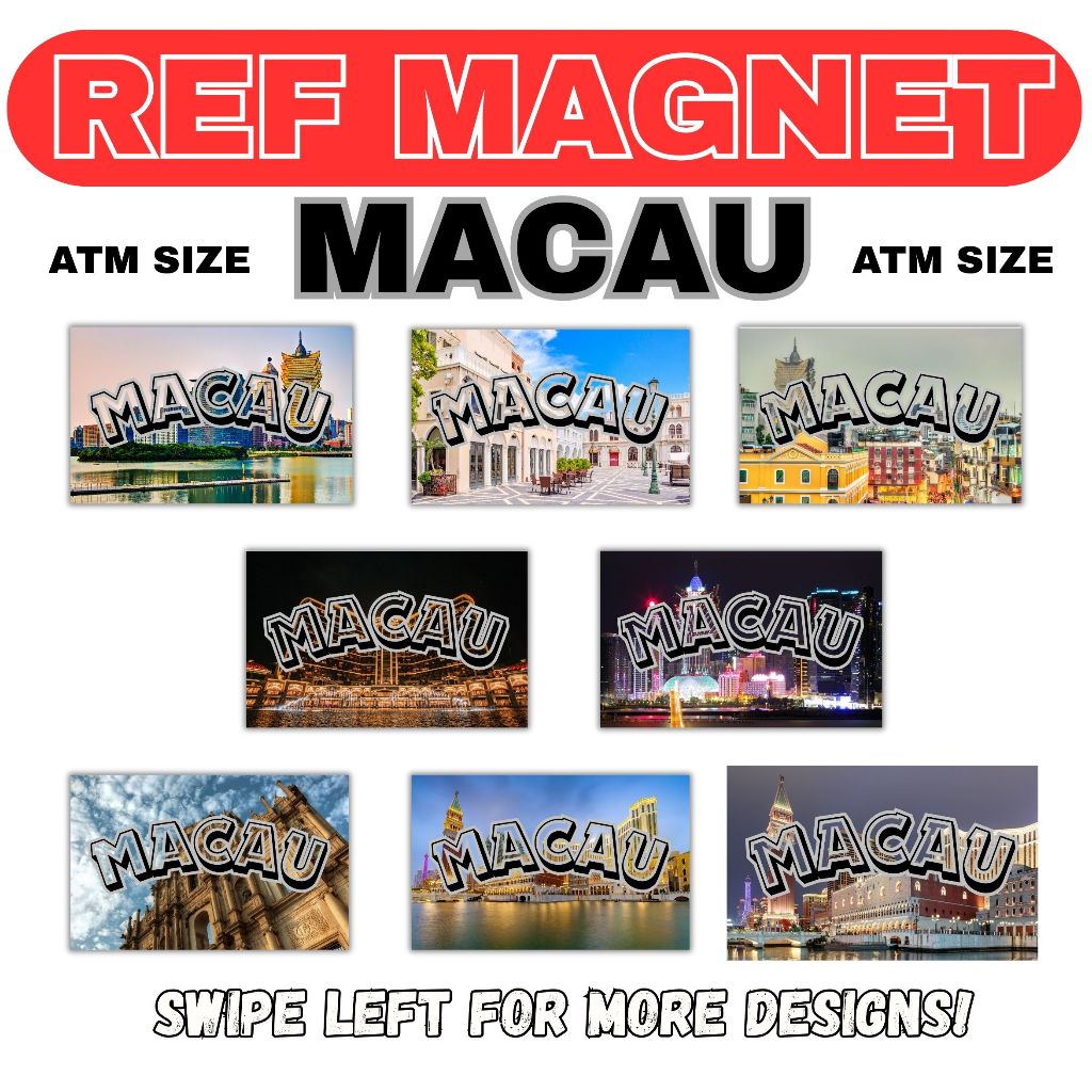 Macau Ref Magnet Best Countries Tourist Spot Fridge Magnets for ...