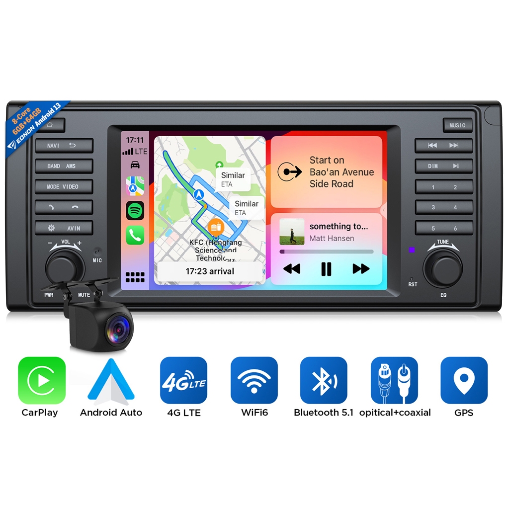 Eonon Android 13 BMW E39 540i 528i M5 Android Head Unit Apple CarPlay ...