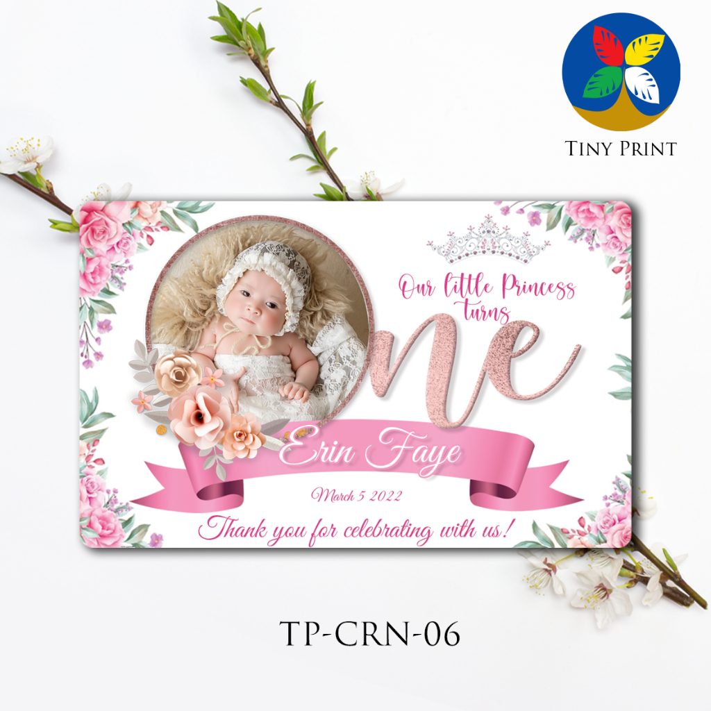 Crown Christening Baptism Birthday Personalized Ref Magnet Sourvenir ...