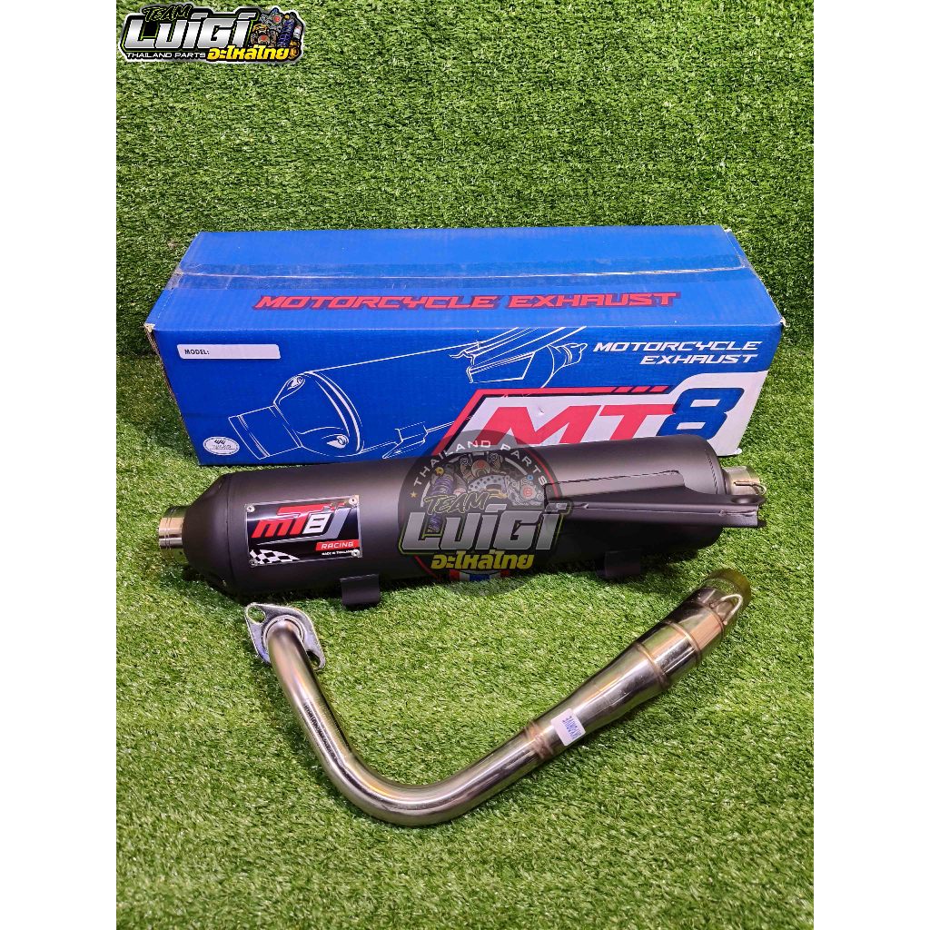 SUZUKI SKYDRIVE 125 MT8 POWER PIPE REBIT EMBLEM STAINLESS TIP NEW ...