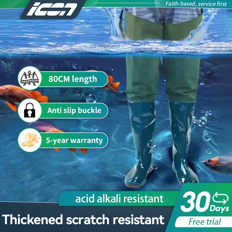 ICON Anti Slip Fishing Field Rain Boots Rice Super High Tube Water ...