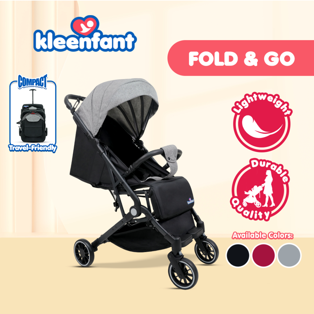 Kleenfant Fold & Go Baby Stroller Lightweight Foldable 5-Point Harness ...