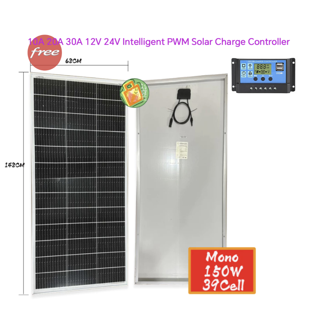 MC4 Connector 50/100/150/180 Watt Monocrystalline Original Solar Panel ...