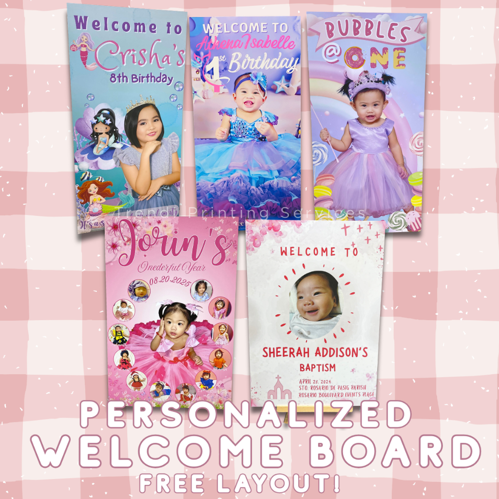 PERSONALIZED WELCOME BOARD FOR PARTY FREE LAYOUT | Shopee Philippines