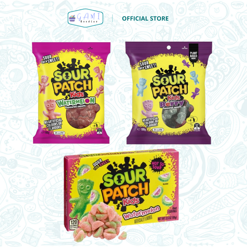SOUR PATCH KIDS Soft & Chewy Candy, Family Size, 430g Bag | Shopee ...