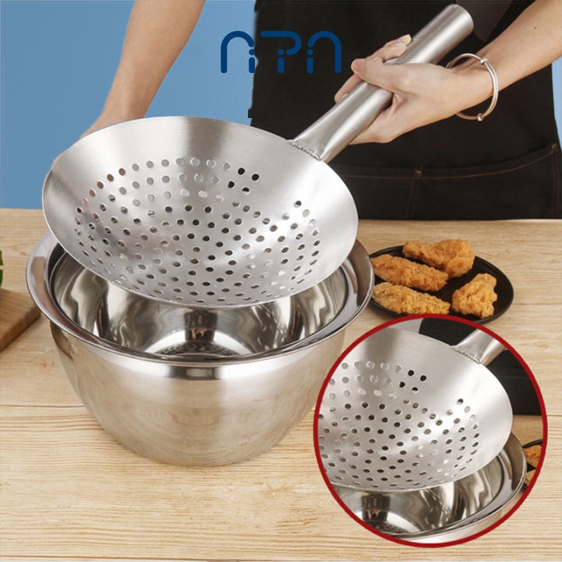 Nipiin 304 Multifunction Frying Bowl Stainless Mixing Bowl Thicken Big ...
