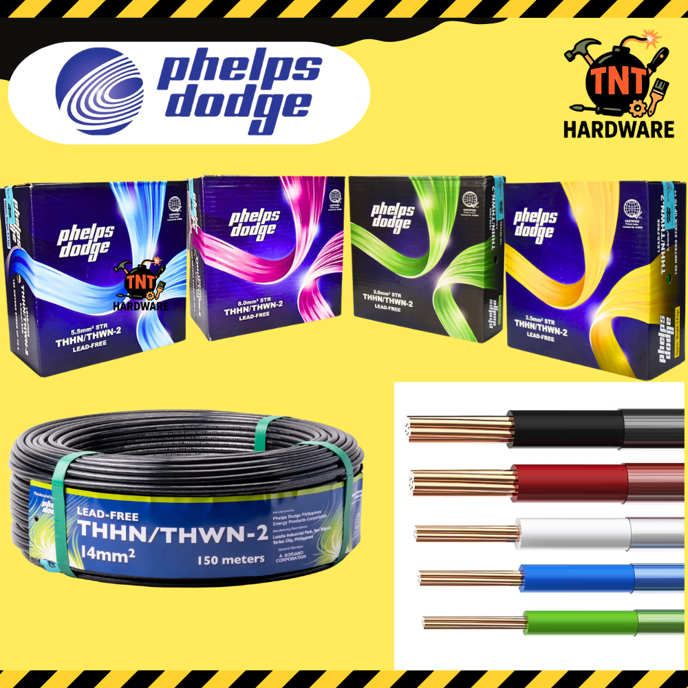 Phelps Dodge 150m/100m THHN/THWN #8 8.0mm - #14 2.0mm Electrical ...