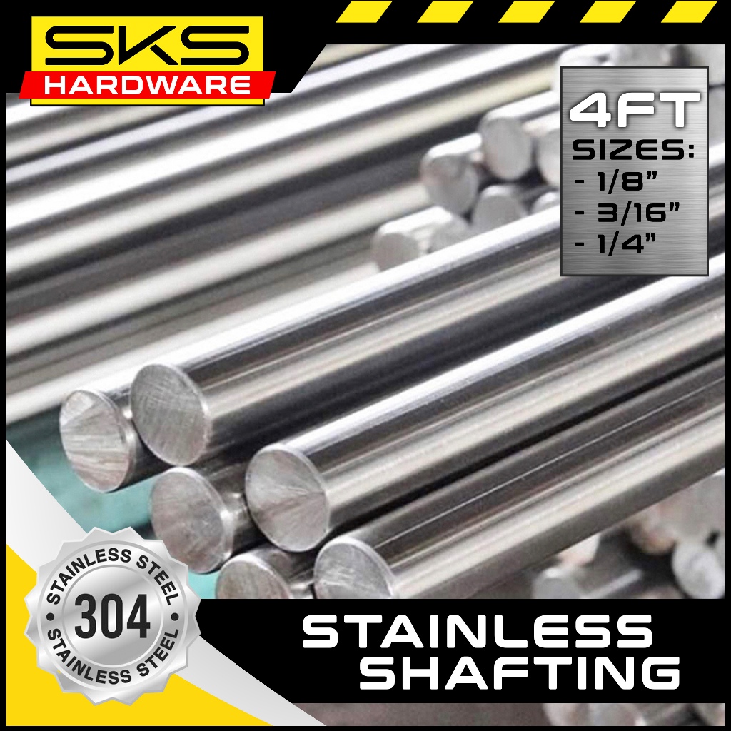 Stainless 304 Round Bar / Shafting / Rod | Sizes 1/8" to 1/4" | Cut ...