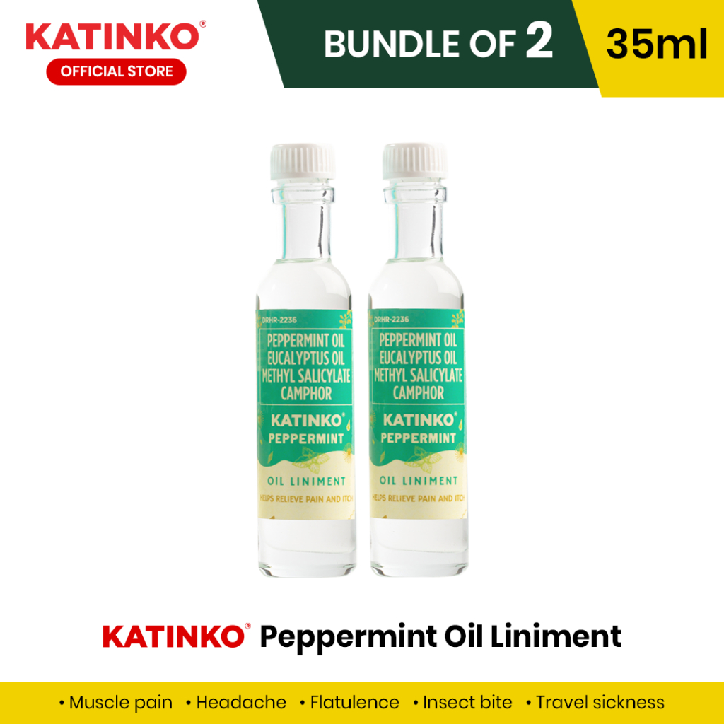 [Bundle Set] Katinko Peppermint Oil Liniment 35ml l Relieves Muscle ...