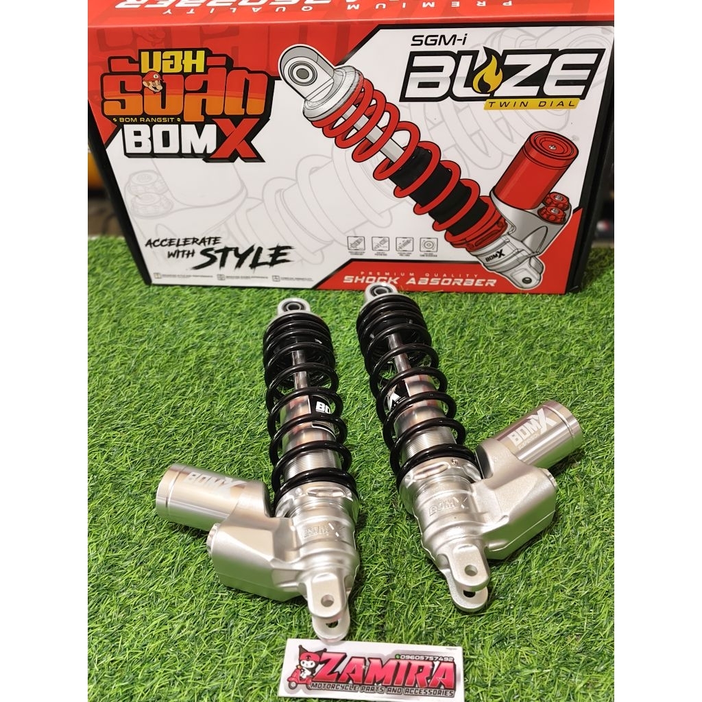 BOMX Inverted Shock Adjustable 305mm (Blaze) YAMAHA NMAX V2 / NMAX V2.1 ...