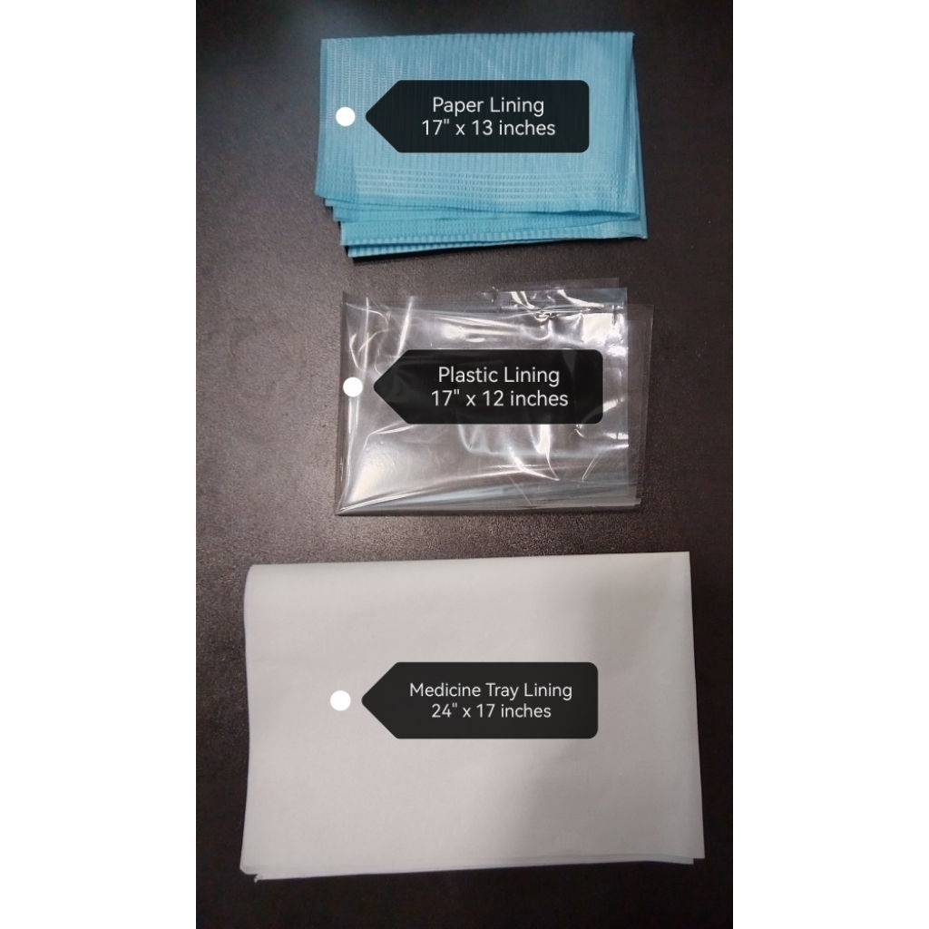 Paper lining, Plastic lining, Medecine tray lining Set. | Shopee ...