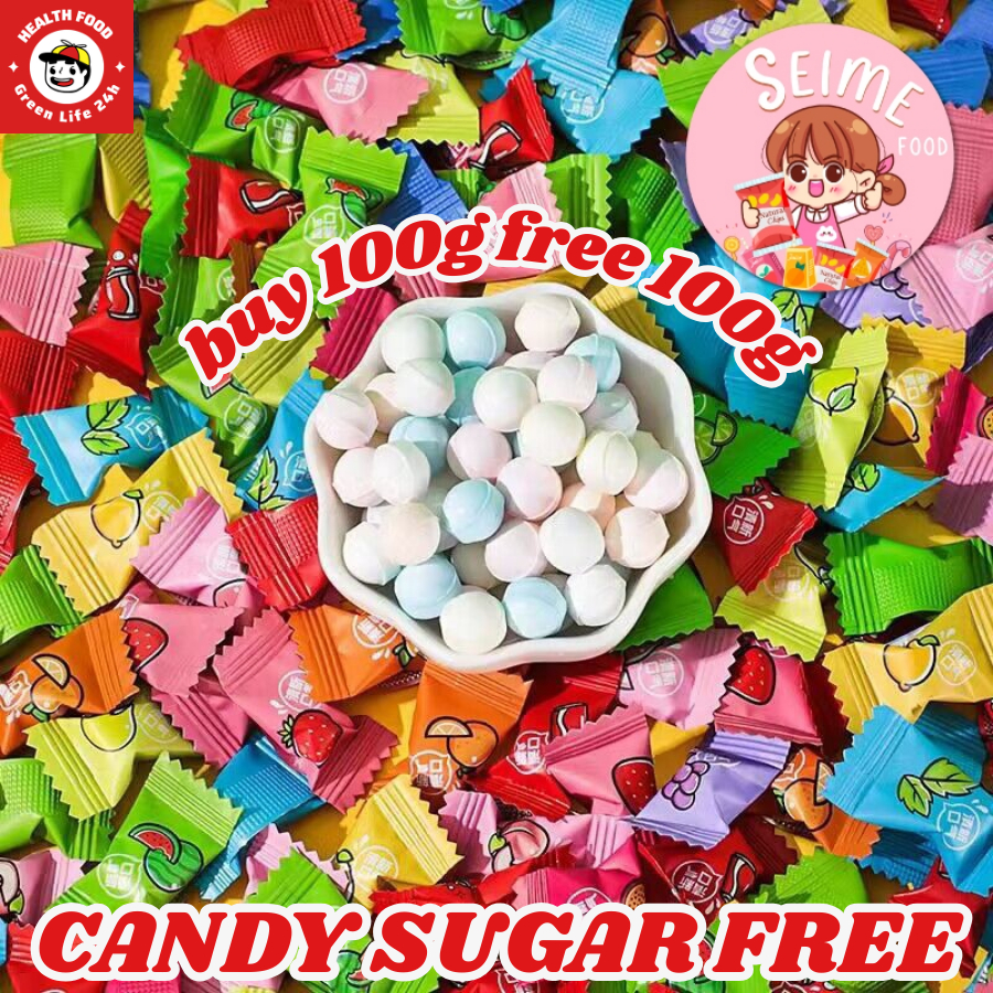 [BUY 100G FREE 100G] Oral aroma Mint candy Sugar Free Assorted Fruit ...