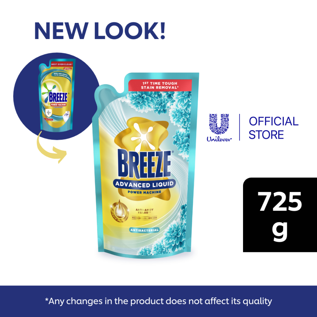 Breeze Liquid Detergent Power Machine Anti-bacterial 725G Pouch ...