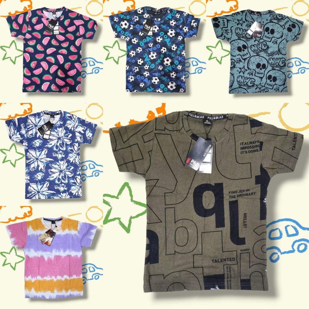 KIDS PULL&BEAR/ZARA TSHIRT UNISEX COMFORTABLE TO WEAR | Shopee Philippines