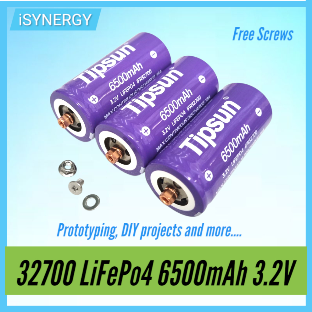 Tipsun 32700 32650 LiFeP04 Lifepo4 Battery 6500mAh 3.2V Original ...