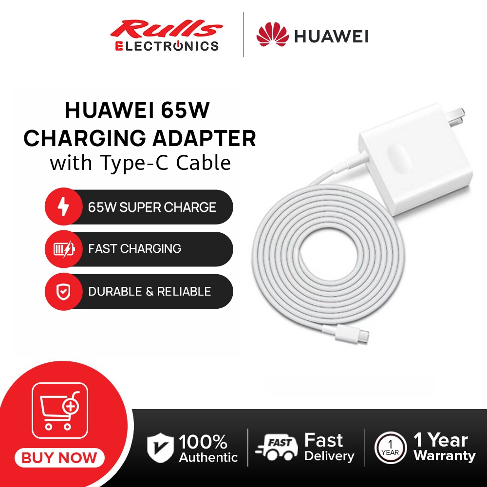 HUAWEI 65W Laptop Charging Adapter with Type-C Cable | Shopee Philippines